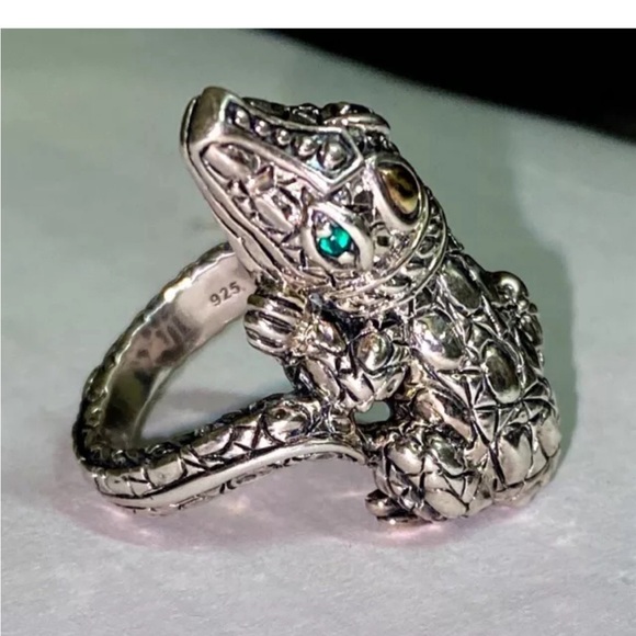 John Hardy | Jewelry | John Hardy Jai Sterling Silver 4k Gold Crocodile Ring Size 7 | Poshmark